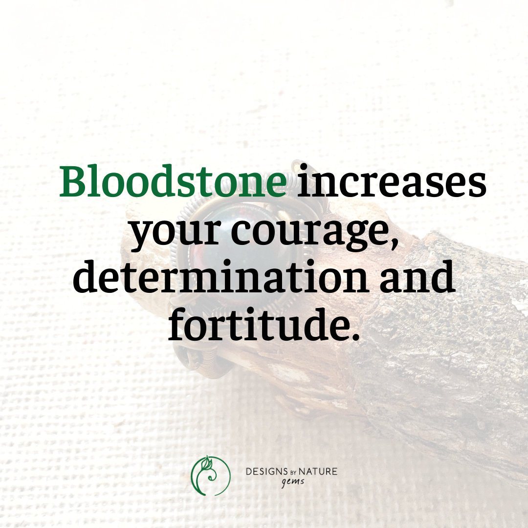 Raw Bloodstone Ring - Antique Bronze – Designs by Nature Gems