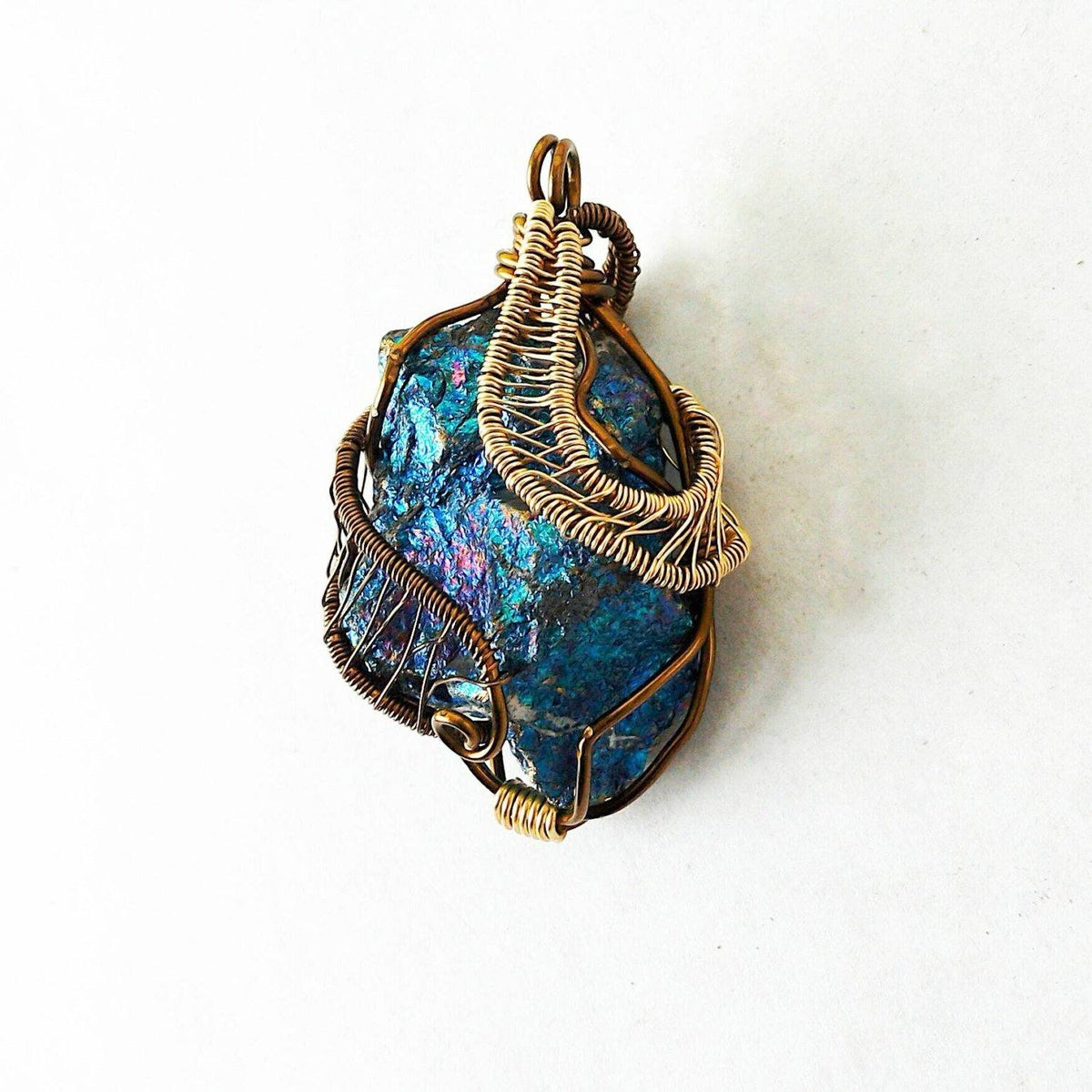 Original Raw Peacock Ore Crystal Pendant - Bornite Necklace – Designs ...
