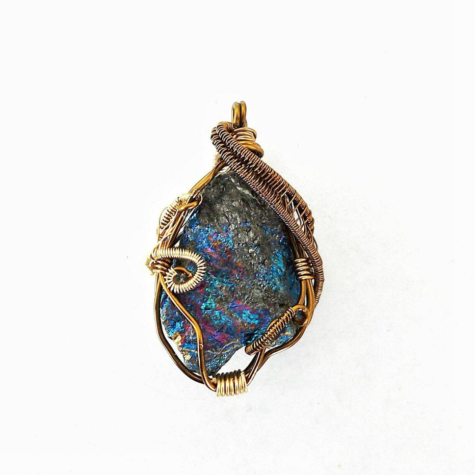 Original Raw Peacock Ore Crystal Pendant - Bornite Necklace – Designs ...