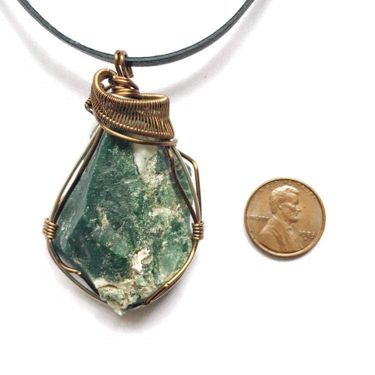 Raw Bloodstone Necklace (Heliotrope Stone) - March Birthstone Necklace ...